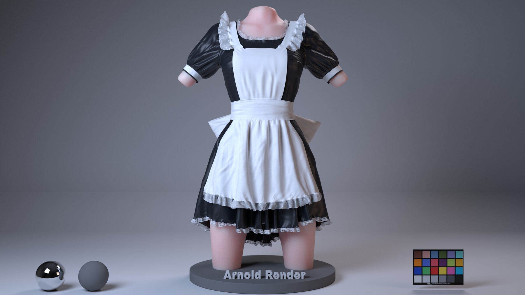 ArtStation - ClothCG: Maid Outfit 002a Marvelous+ZB+PBR 8K 3DAssets ...