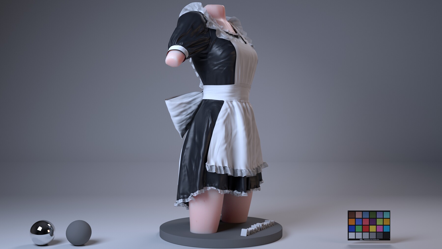 ArtStation - ClothCG: Maid Outfit 002a Marvelous+ZB+PBR 8K 3DAssets ...