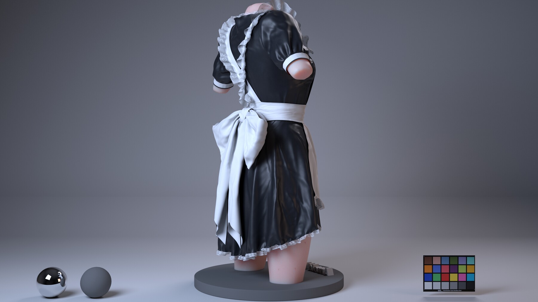 ArtStation - ClothCG: Maid Outfit 002a Marvelous+ZB+PBR 8K 3DAssets | Resources