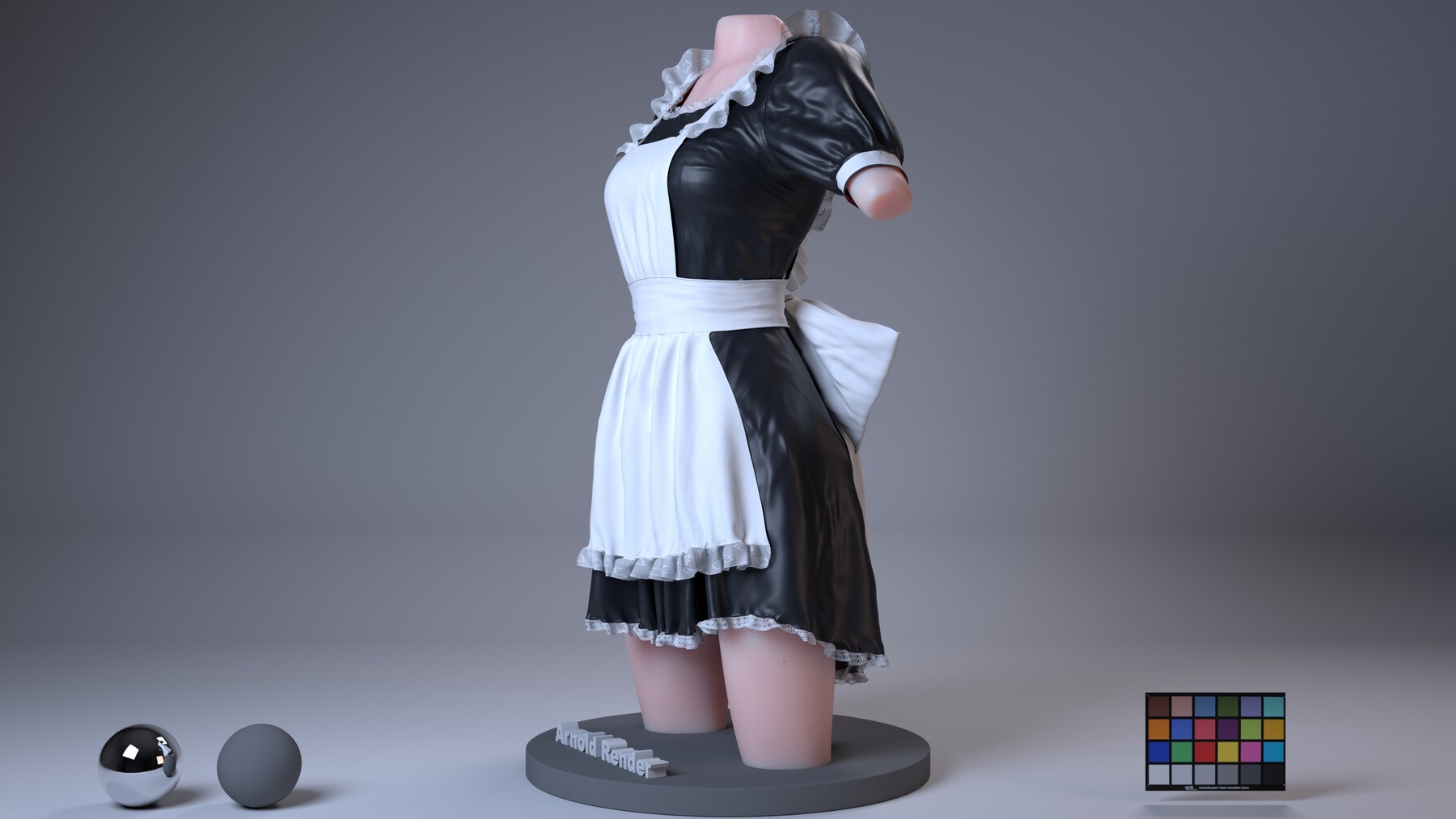 ArtStation - ClothCG: Maid Outfit 002a Marvelous+ZB+PBR 8K 3DAssets ...
