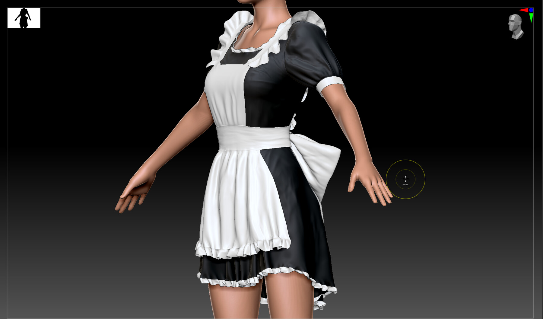 ArtStation - ClothCG: Maid Outfit 002a Marvelous+ZB+PBR 8K 3DAssets | Resources