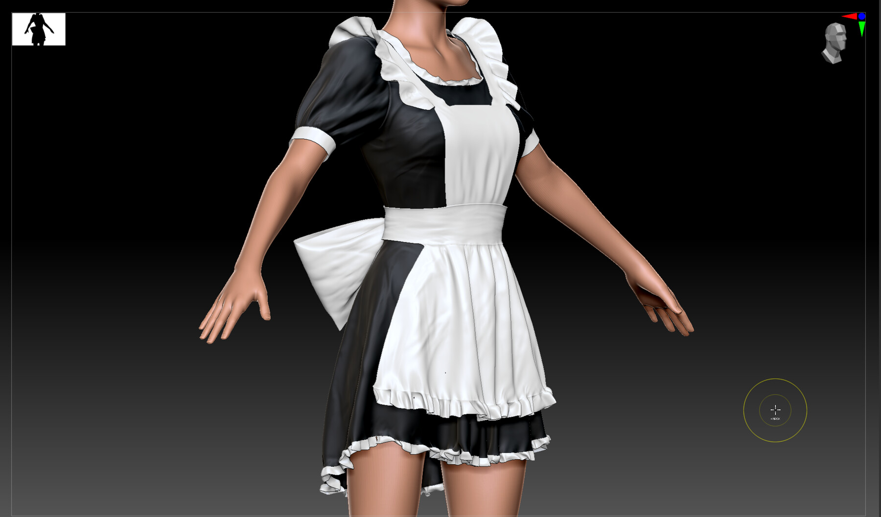 ArtStation - ClothCG: Maid Outfit 002a Marvelous+ZB+PBR 8K 3DAssets ...
