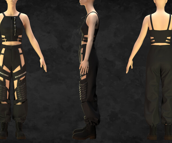 ArtStation - 3 Girl's Outfits (P3) _ Marvelous / CLO | Game Assets