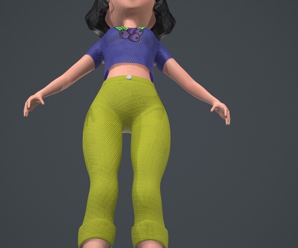 ArtStation - Cute Girl 3d Model | 3d Model |Game assets for game | girl ...