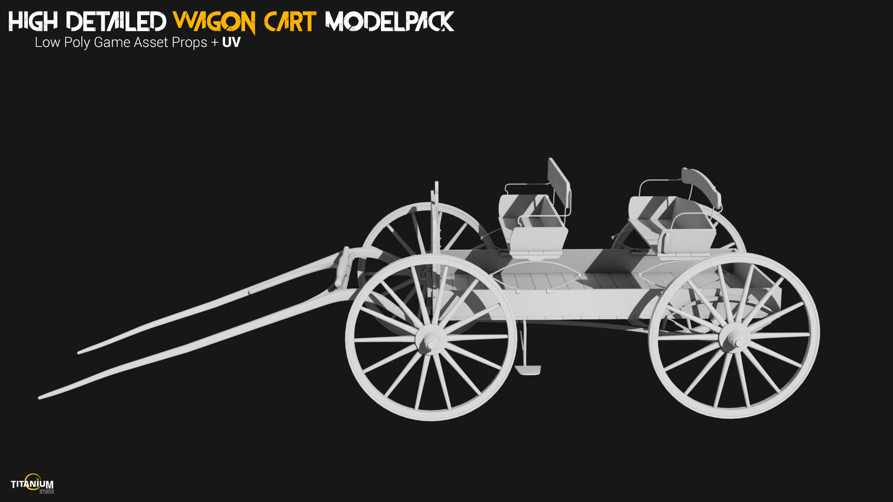 ArtStation - High Detailed Wagon Cart Model Pack | Game Assets