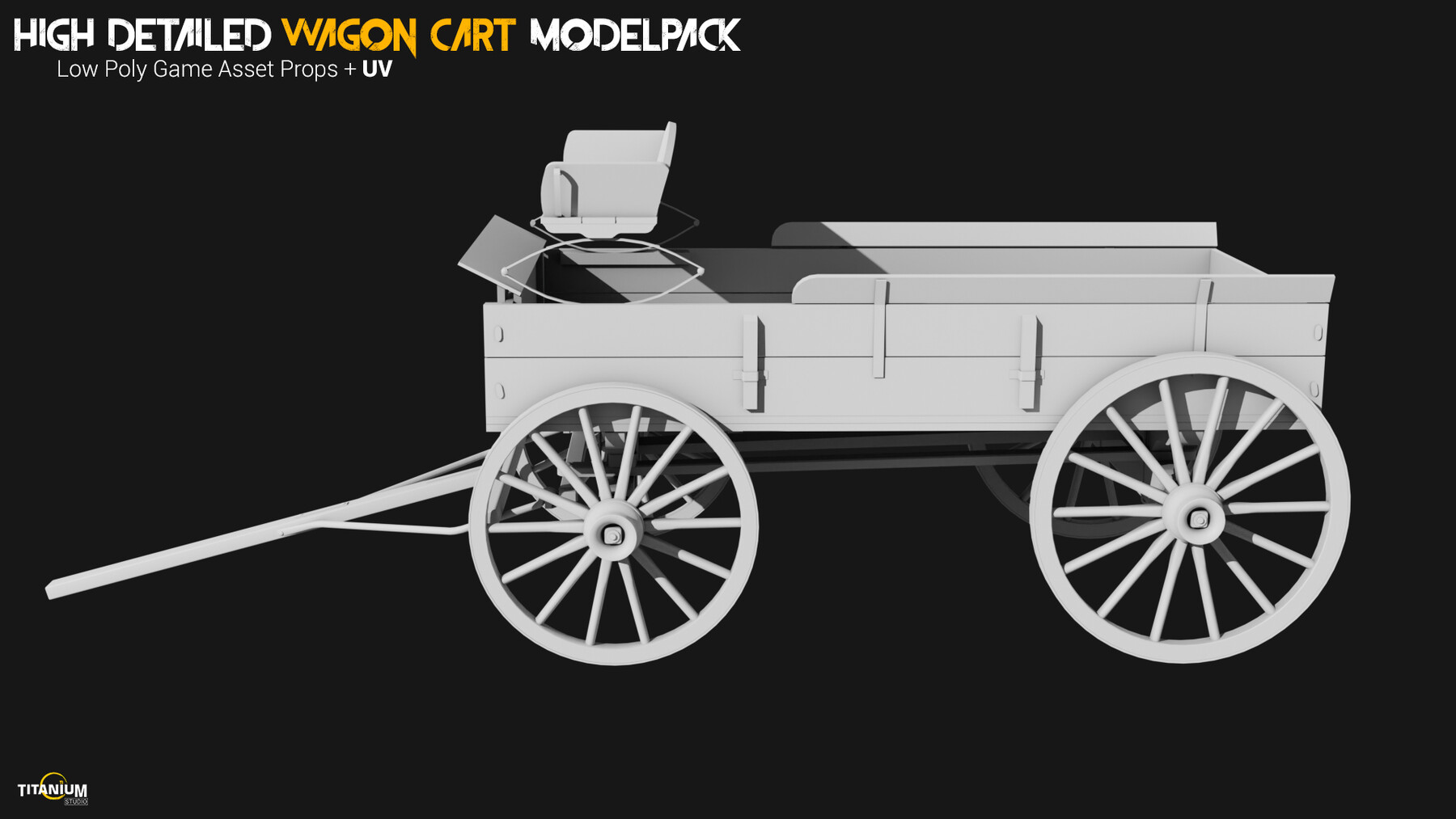 ArtStation - High Detailed Wagon Cart Model Pack | Game Assets