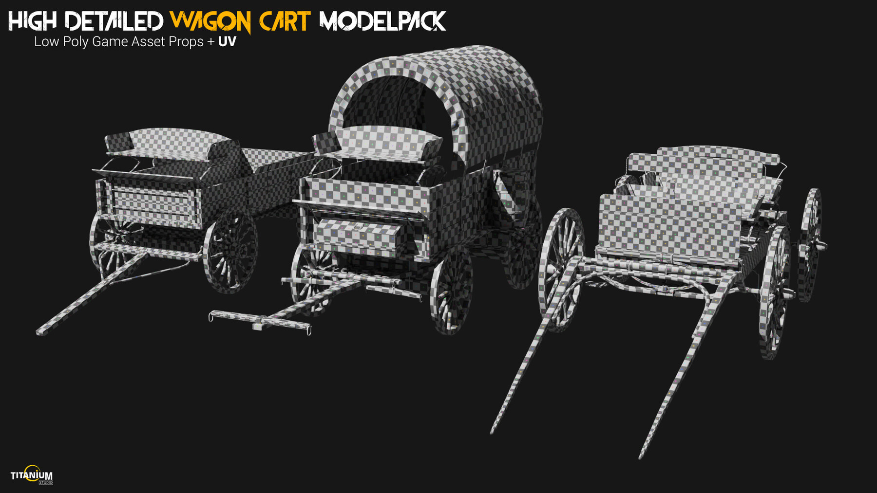 ArtStation - High Detailed Wagon Cart Model Pack | Game Assets