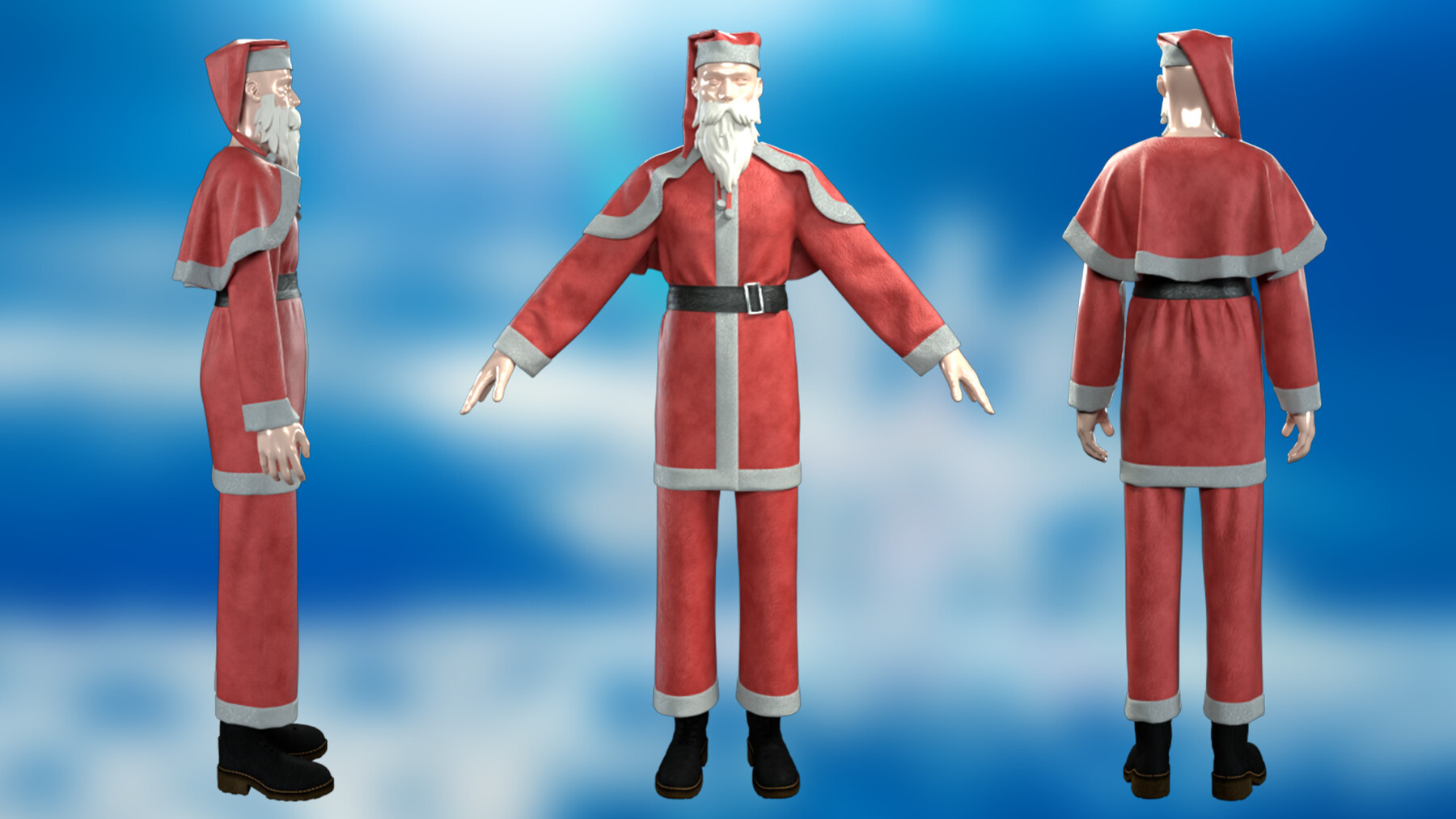ArtStation - Santa Claus Outfit Costume OBJ+ZPRJ | Resources