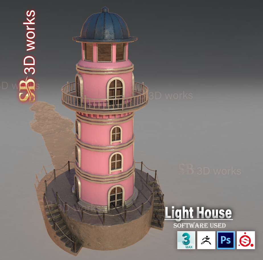 Artstation Light House Game Assets