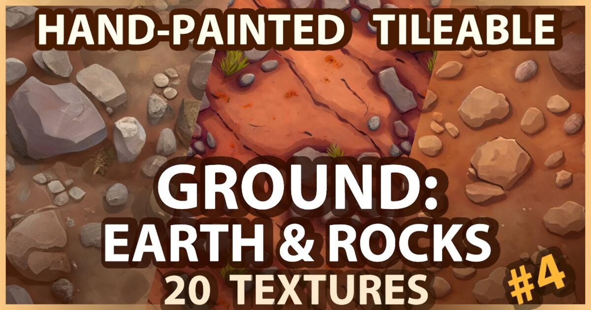 ArtStation - Ground: Earth and Rocks -- 20 TEXTURES -- (Hand-painted ...