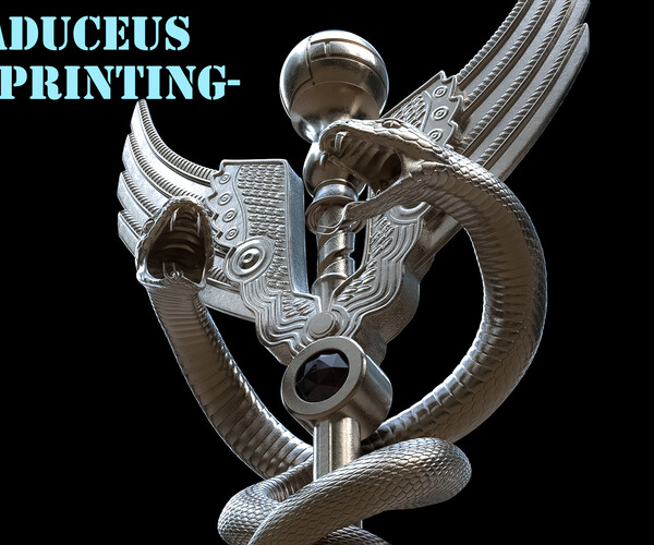 ArtStation - Caduceus - 3D Printing | Resources
