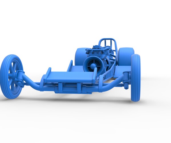 ArtStation - 3D printable Diecast Front engine jet dragster Scale 1:25 ...