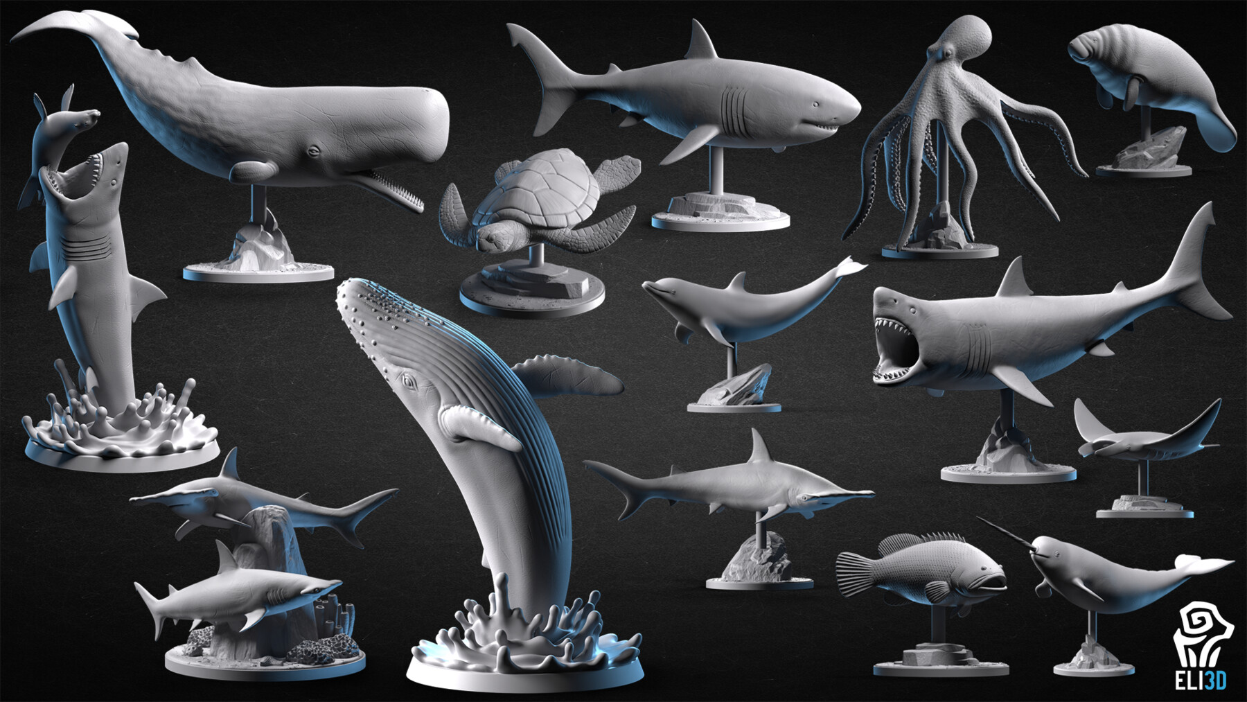 ArtStation - Animals - Ocean Wildlife - 3D Print Models | Resources