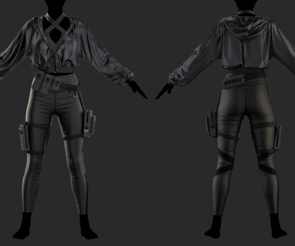 ArtStation - Female outfit. Marvelous Designer/Clo3d project+OBJ ...