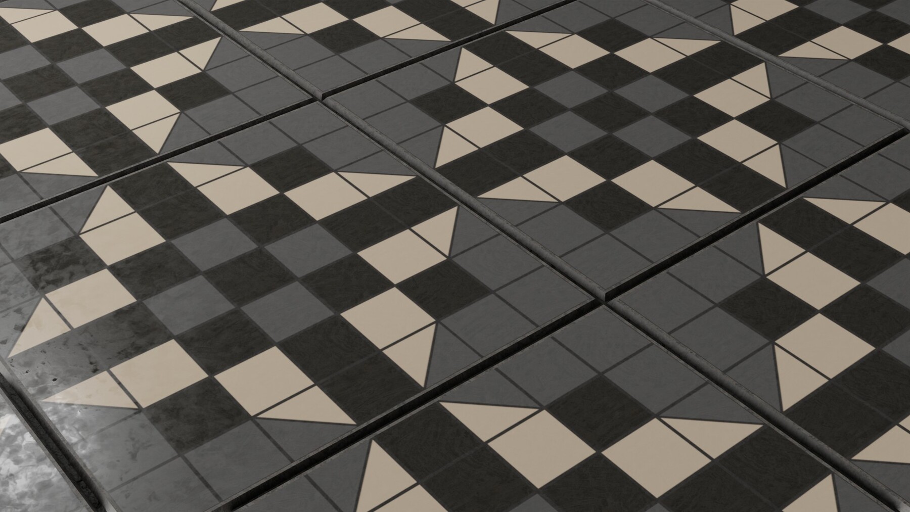 ArtStation - Antique Tiles 3D Model | Game Assets