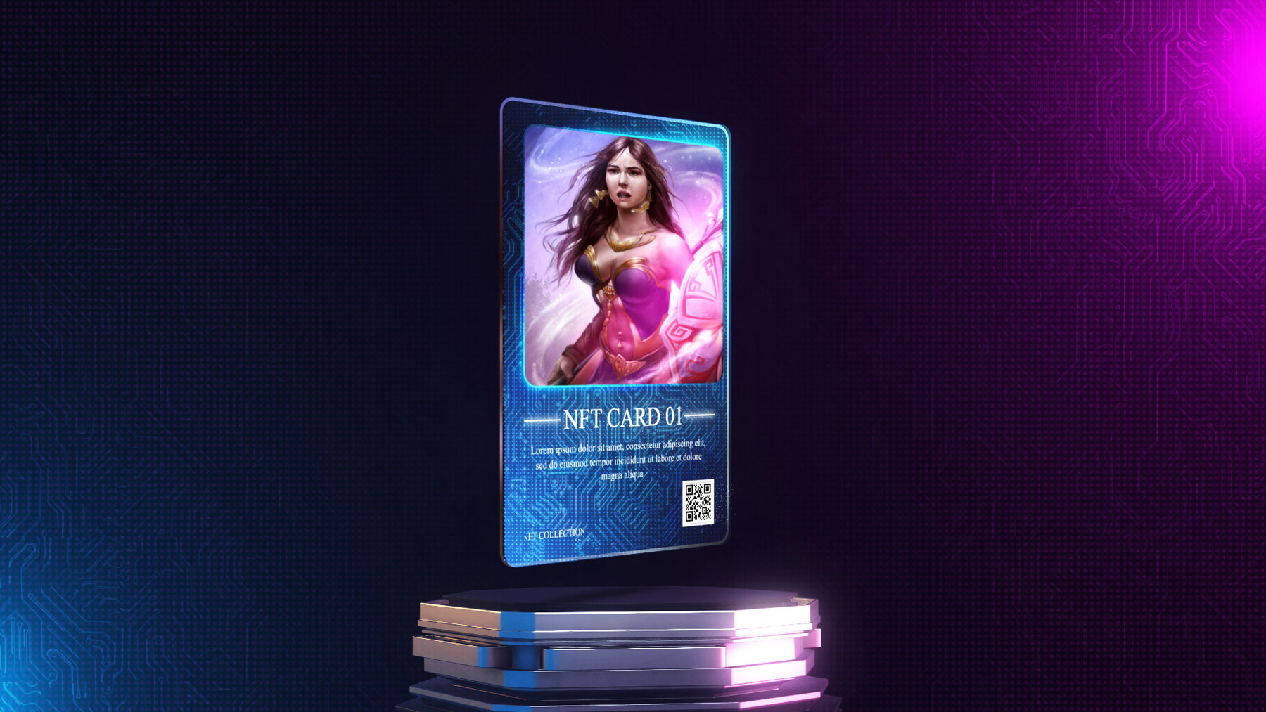 ArtStation - 3D NFT Collectible Card template after effects | Artworks