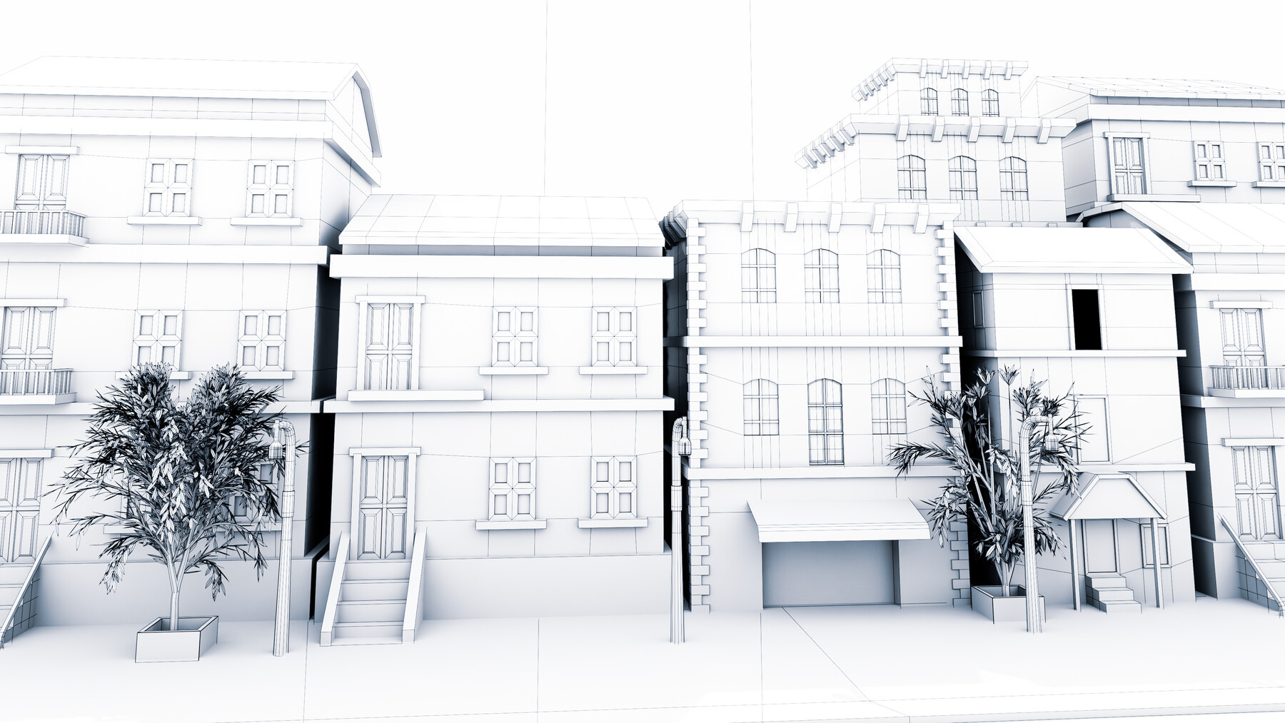 ArtStation - 3D Urban City Street Scene Low Poly | Resources