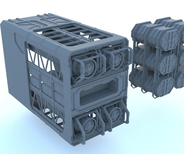 ArtStation - Sci Fi structures kitbash | Resources