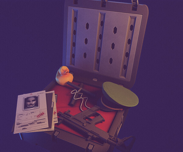 ArtStation - Stylized Low Poly - Hitman Case Fan Art | Game Assets