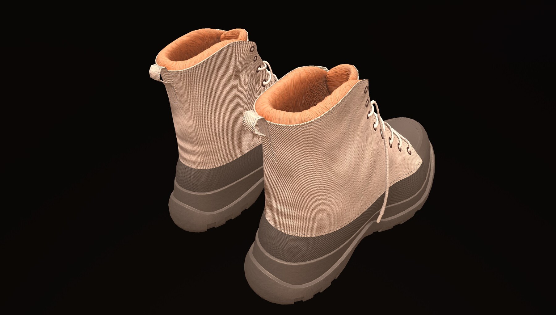 ArtStation - Casual Fabric Fashion Boots Low-poly | Game Assets