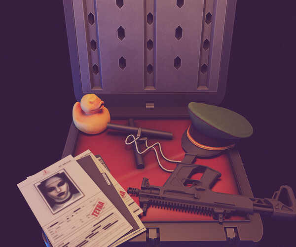 ArtStation - Stylized Low Poly - Hitman Case Fan Art | Game Assets