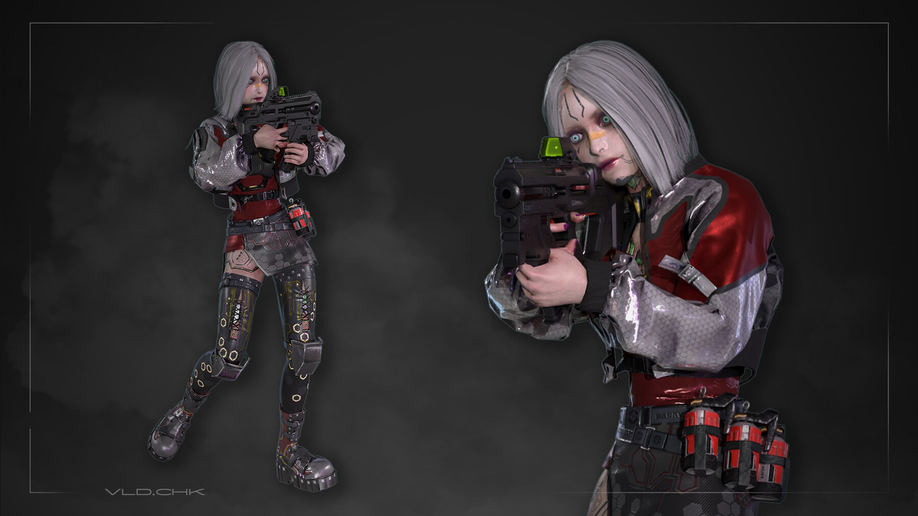 ArtStation - Kate - CyberGirl | Game Assets