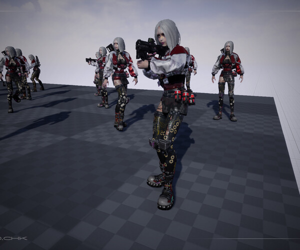 ArtStation - Kate - CyberGirl | Game Assets