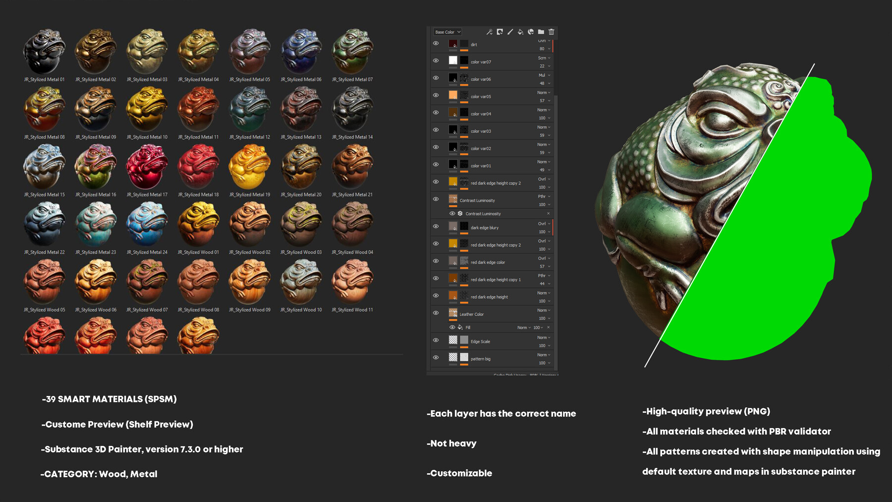 ArtStation - Stylized Smart Materials Wood & Metal Vol 02 | Resources