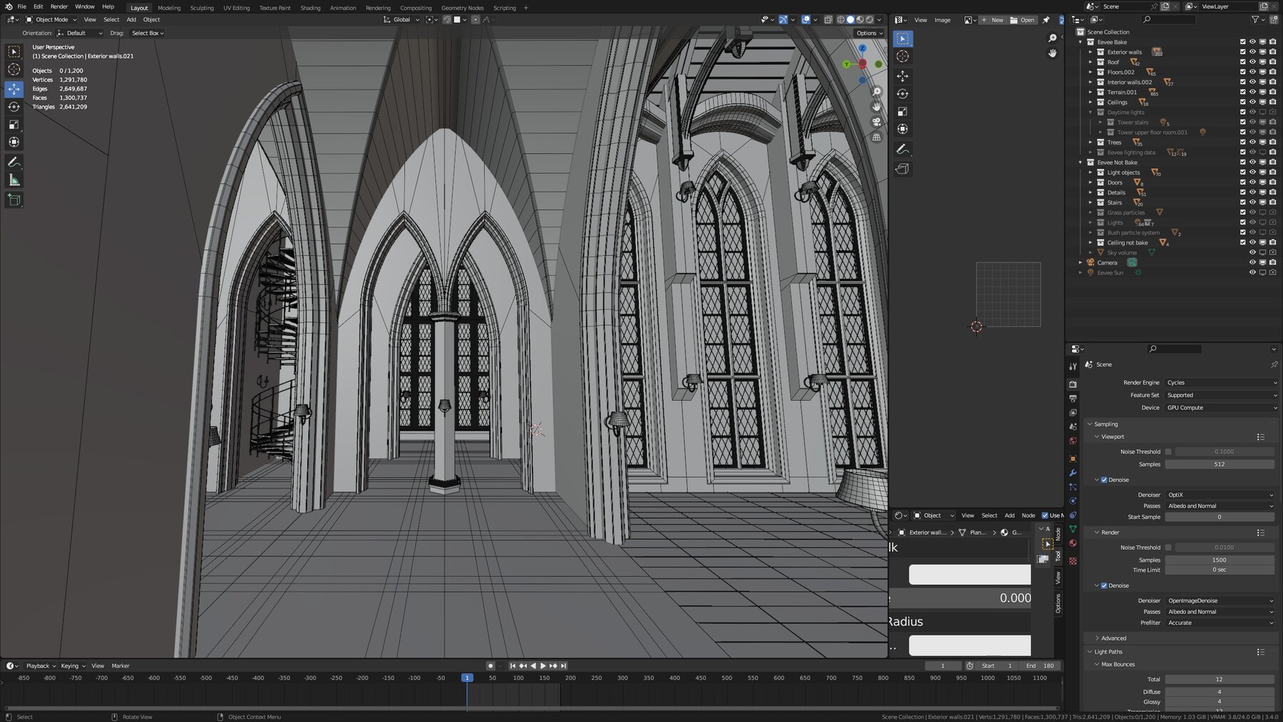 ArtStation - Classic great hall with tower - Church with interior ...