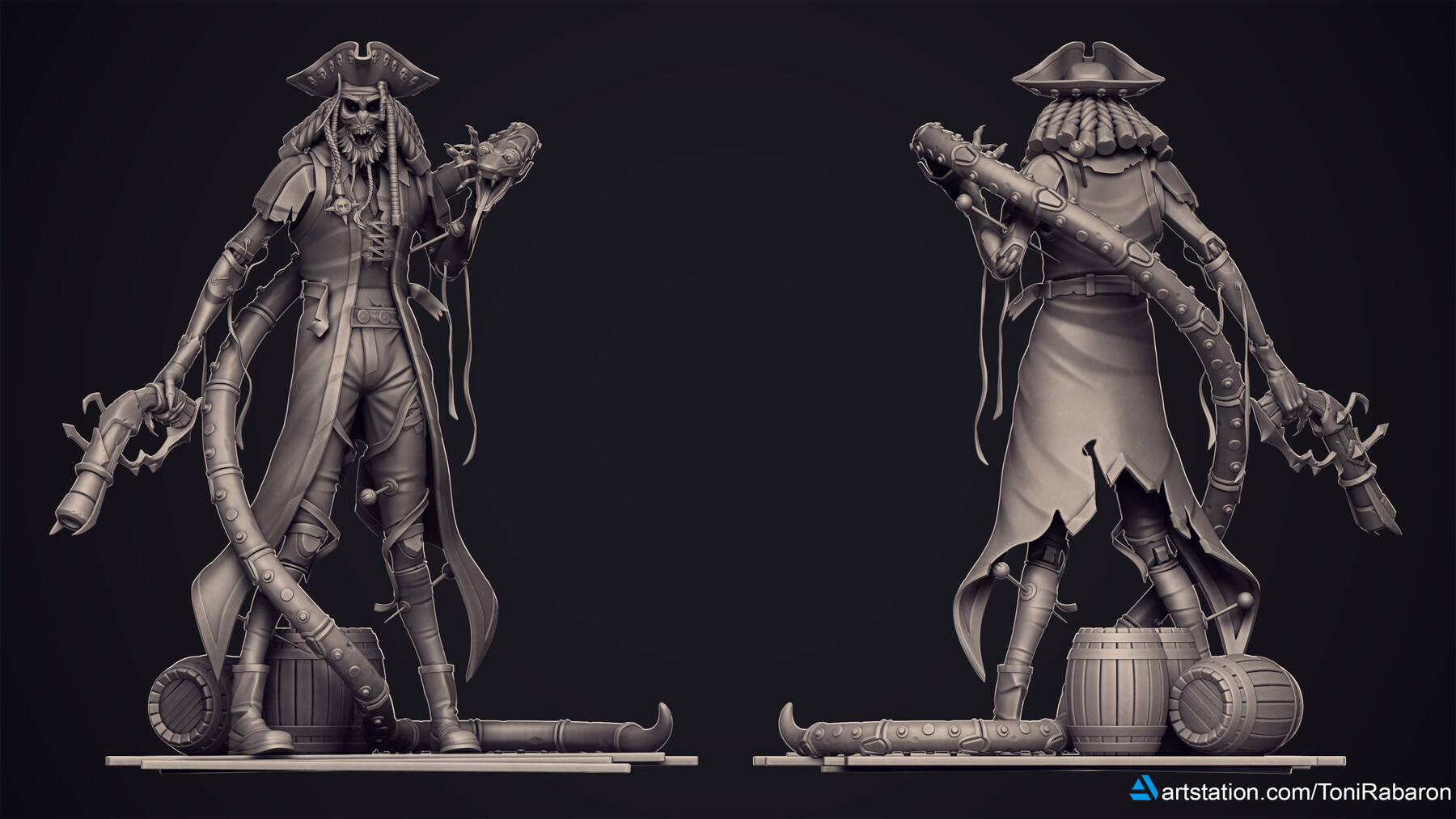 ArtStation - Stylized Pirate | Video Process + Source Files | Tutorials