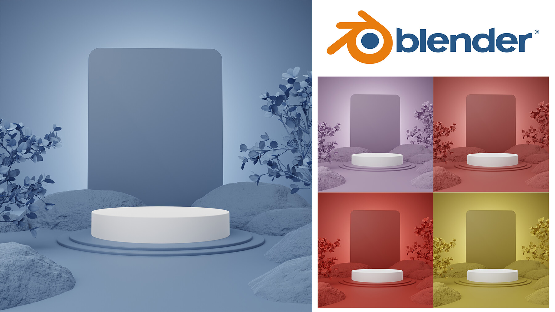 ArtStation - 3d rendering of pastel color backdrop blender 3.x | Resources