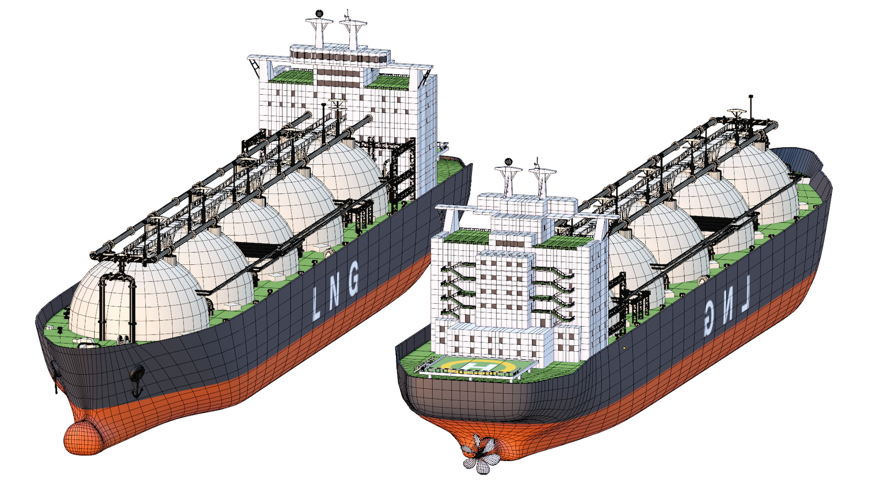 ArtStation - LNG Ship | Game Assets