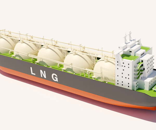 ArtStation - LNG Ship | Game Assets