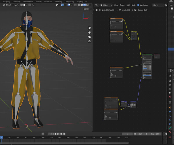 ArtStation - Ninja 03 Rig | Game Assets