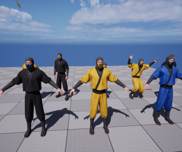 ArtStation - Ninja 03 Rig | Game Assets