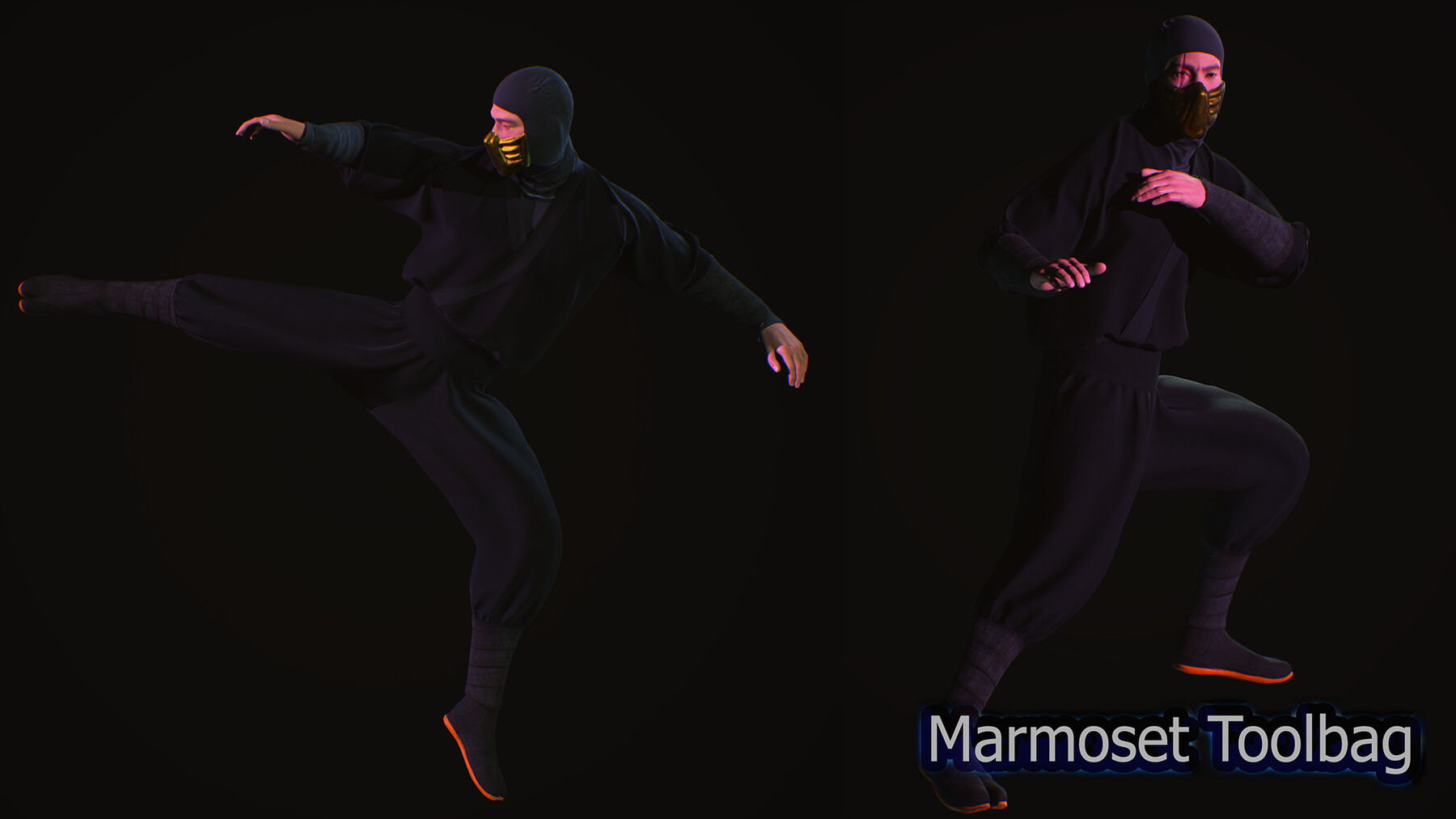 ArtStation - Ninja 03 Rig | Game Assets