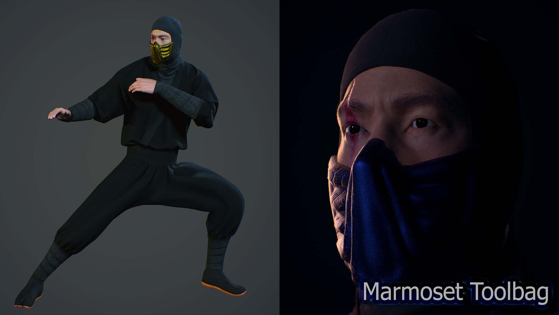 ArtStation - Ninja 03 Rig | Game Assets