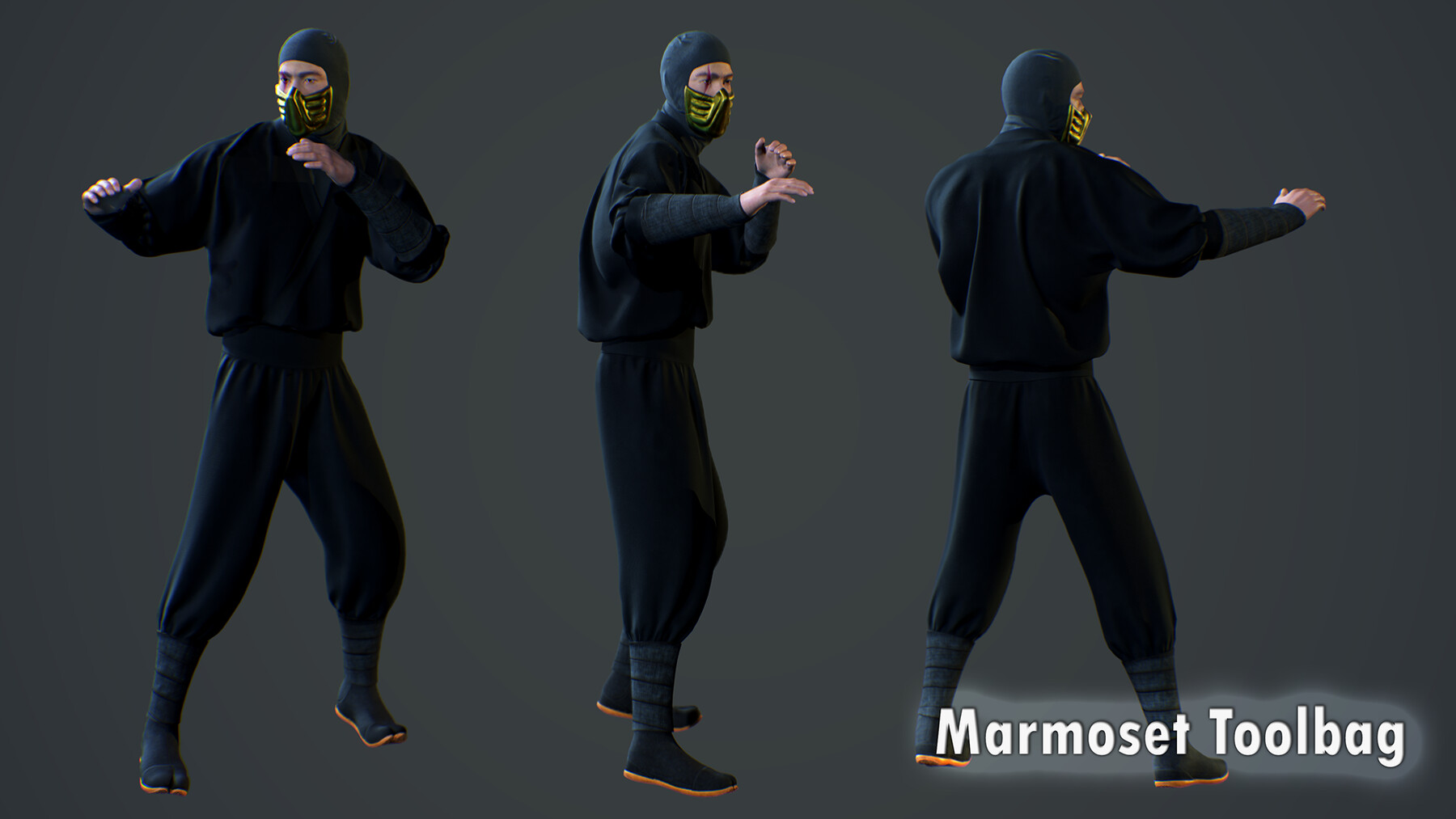 ArtStation - Ninja 03 Rig | Game Assets