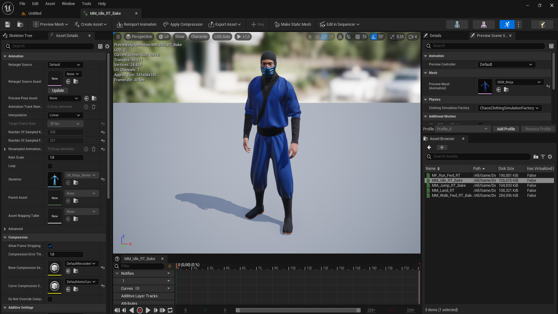 ArtStation - Ninja 03 Rig | Game Assets