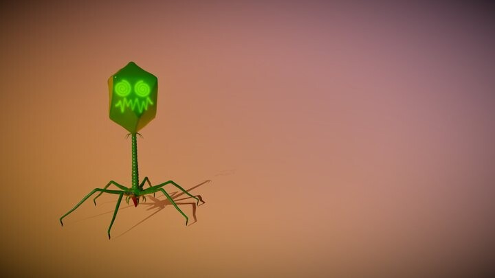 ArtStation - microbe 3 - bacteriophage | Game Assets