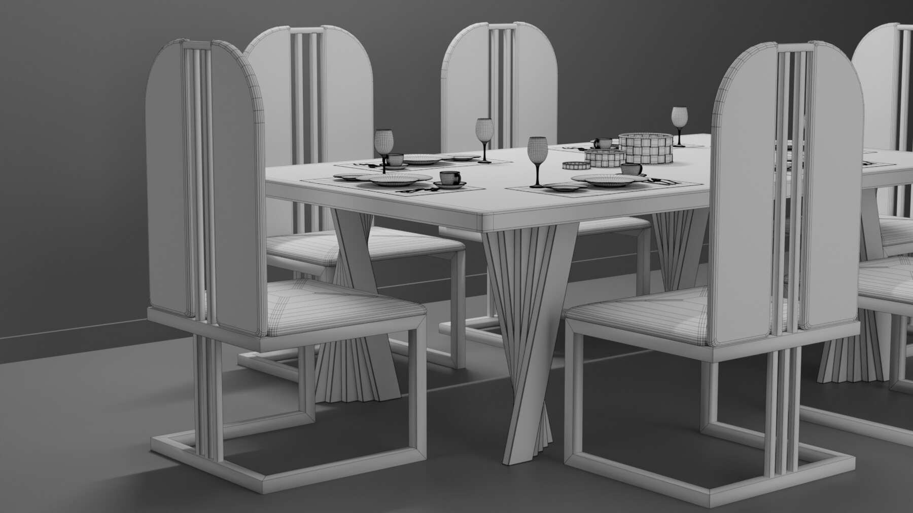 ArtStation - Dining Table 02 | Game Assets