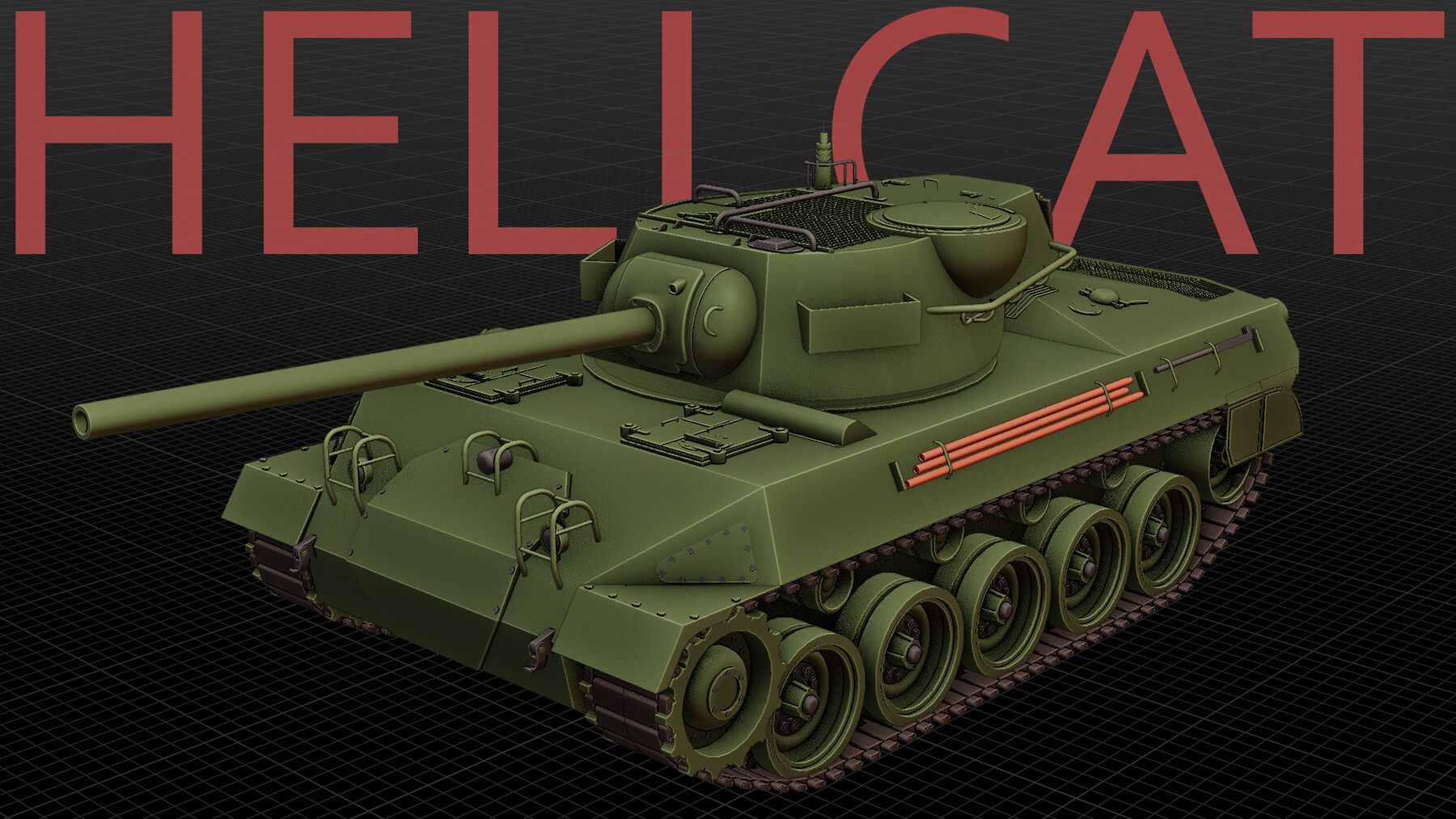 ArtStation - M18 Hellcat WW2 Tank (Rigged) | Game Assets