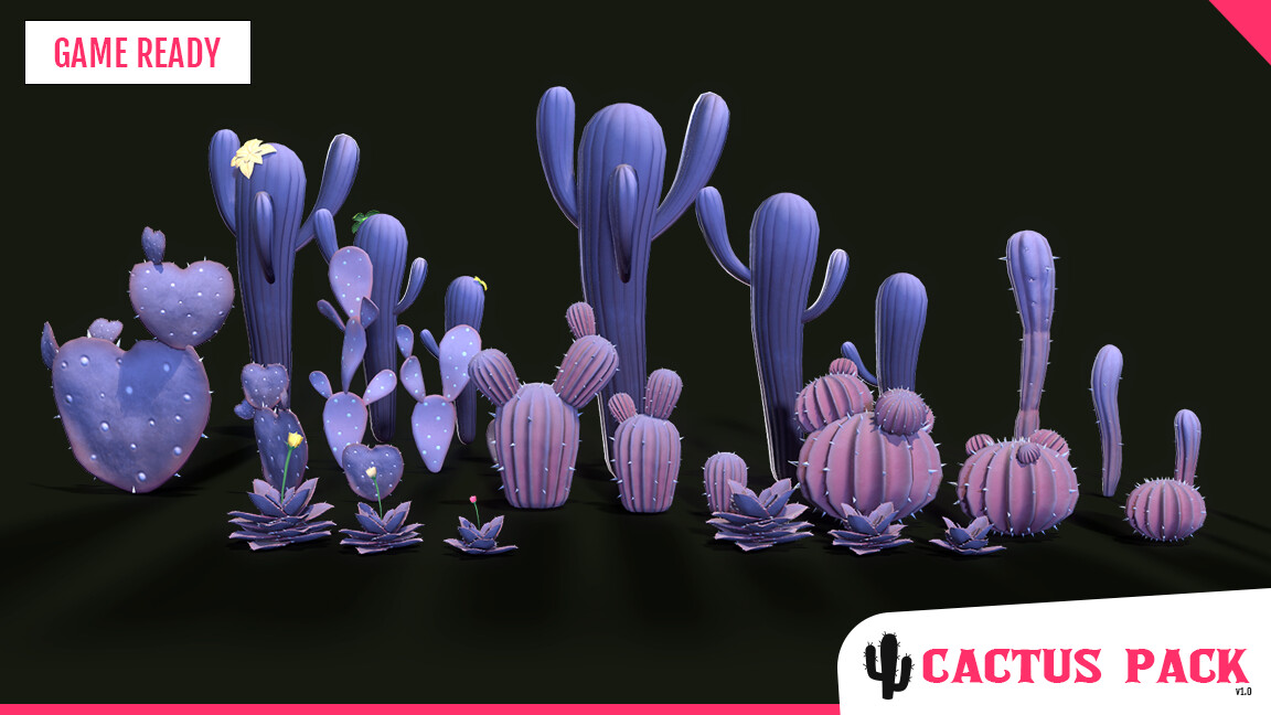 ArtStation - Stylized Cactus Pack | Game Assets