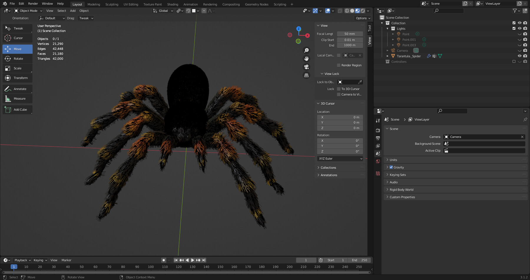 ArtStation - Spider Tarantula Rigged and Animation | Game Assets