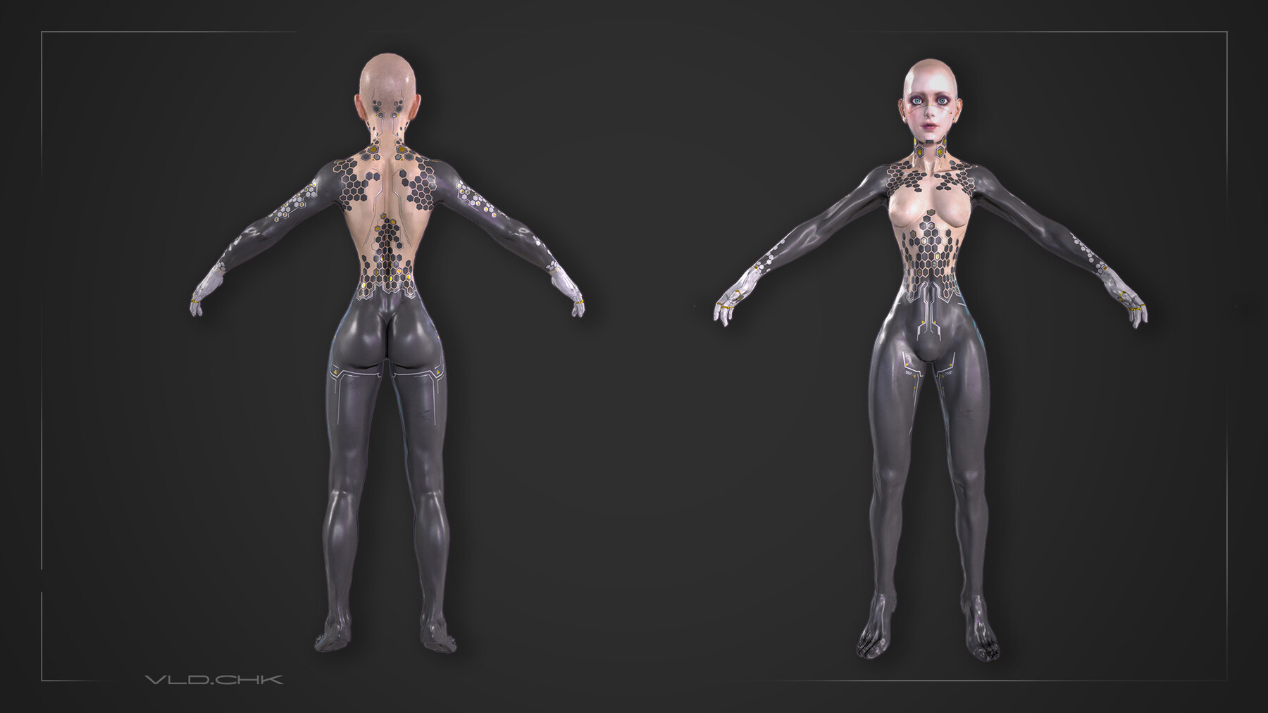 ArtStation - Faya - CyberGirl | Game Assets