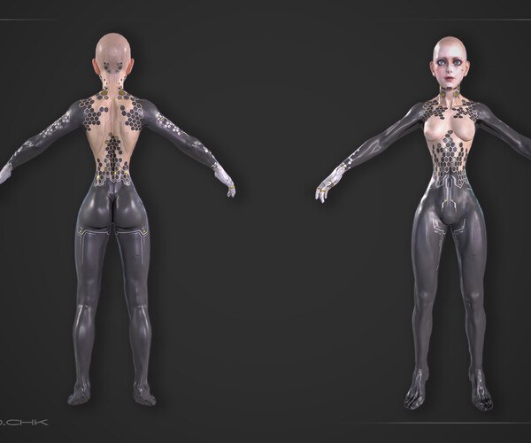 ArtStation - Faya - CyberGirl | Game Assets