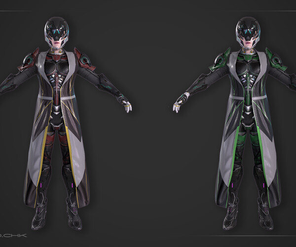 ArtStation - Faya - CyberGirl | Game Assets