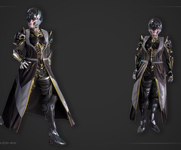 ArtStation - Faya - CyberGirl | Game Assets