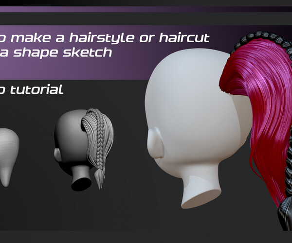 ArtStation - Stylized hair kit! | Brushes