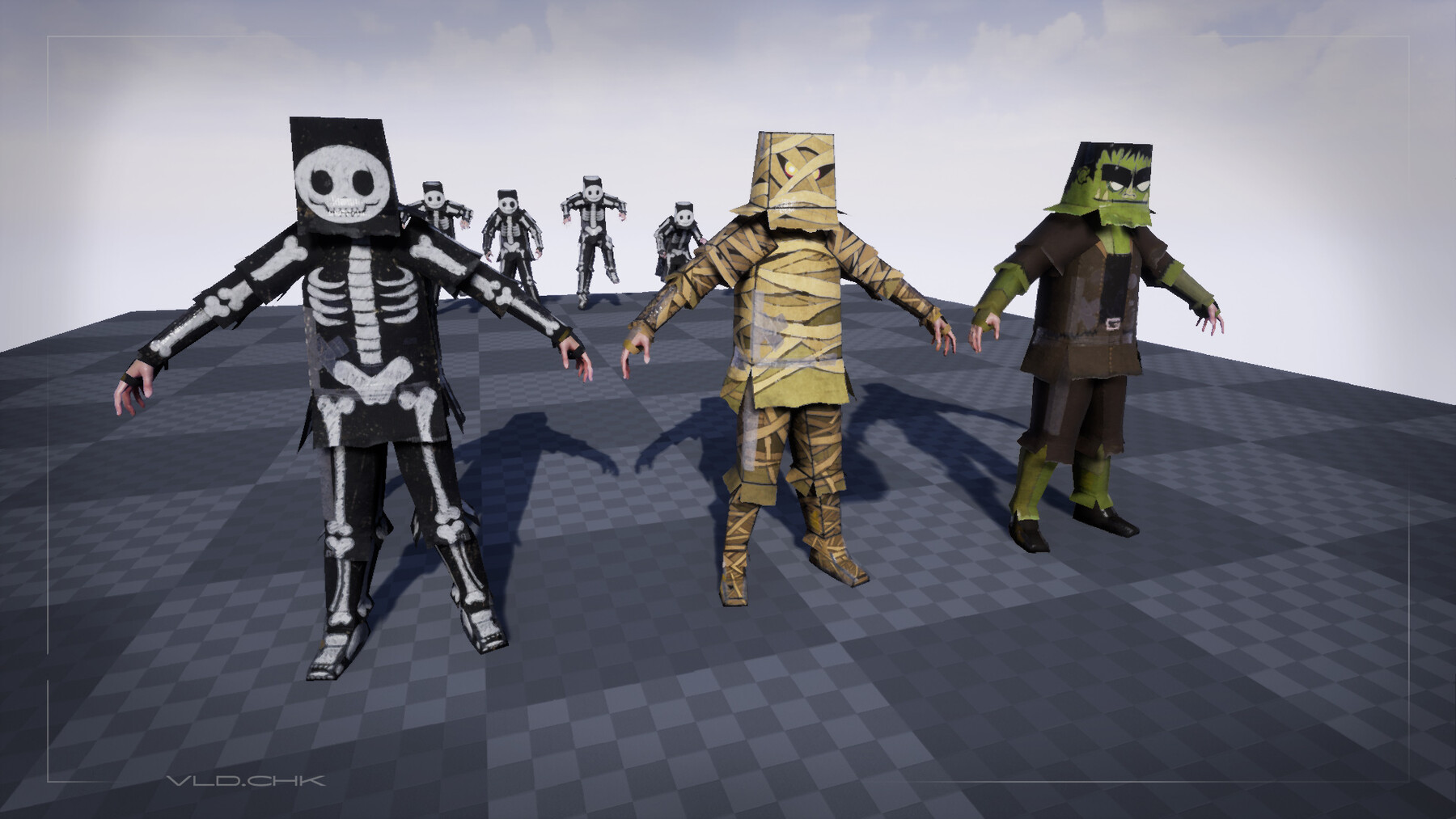 ArtStation - Cardboard Boy Skin Pack | Game Assets